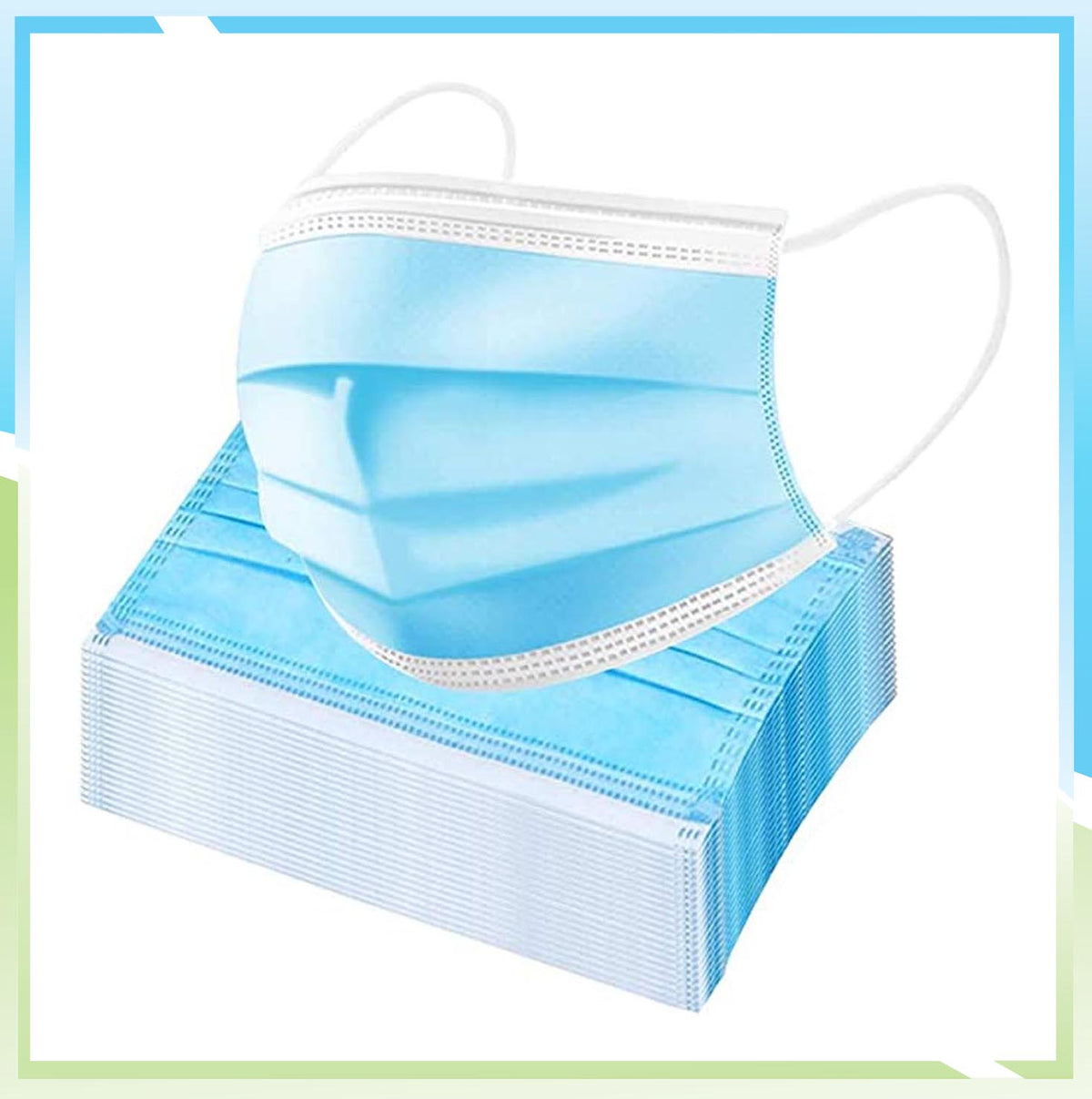 Face Mask Disposable Adult Blue (50 Pack) — ADN Care LLC